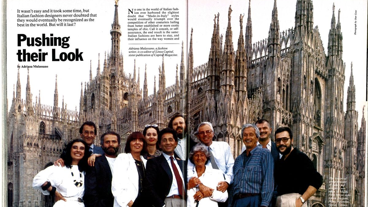 Da Valentino ad Armani fino a Ferré. La foto storica del Made in Italy ...